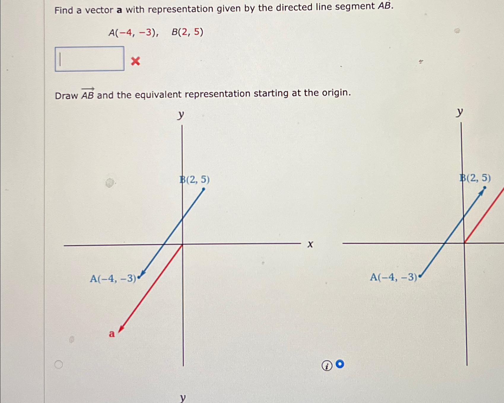 Solved Find a vector a with representation given by the | Chegg.com