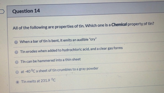 Solved Question 14 All of the following are properties of | Chegg.com
