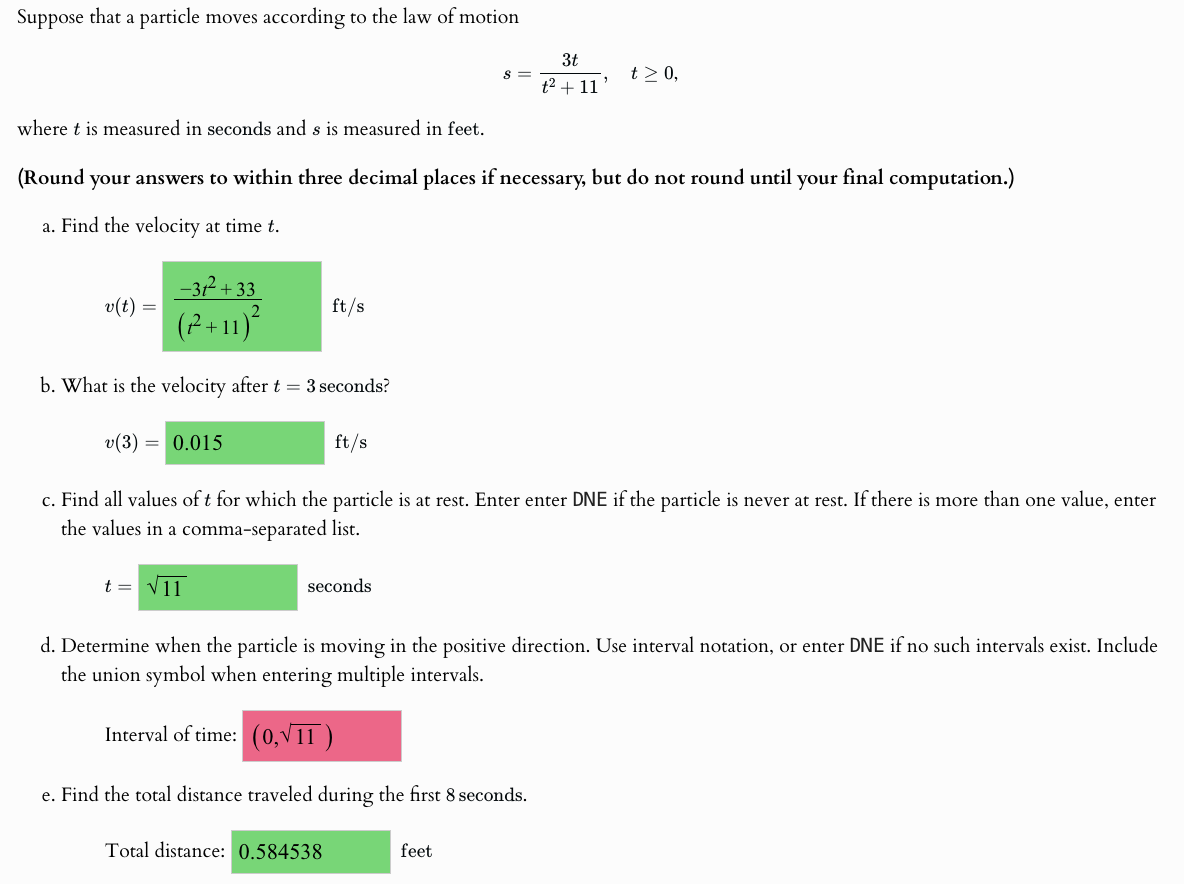Solved Suppose that a particle moves according to the law of | Chegg.com