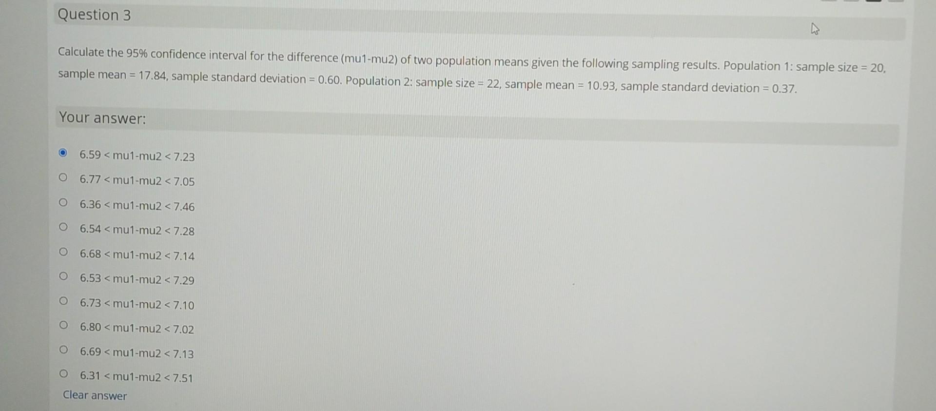 [Solved]: i need detailed solution Calculate the 95% co