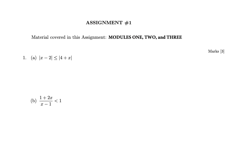 Solved ASSIGNMENT #1Material covered in this Assignment: | Chegg.com
