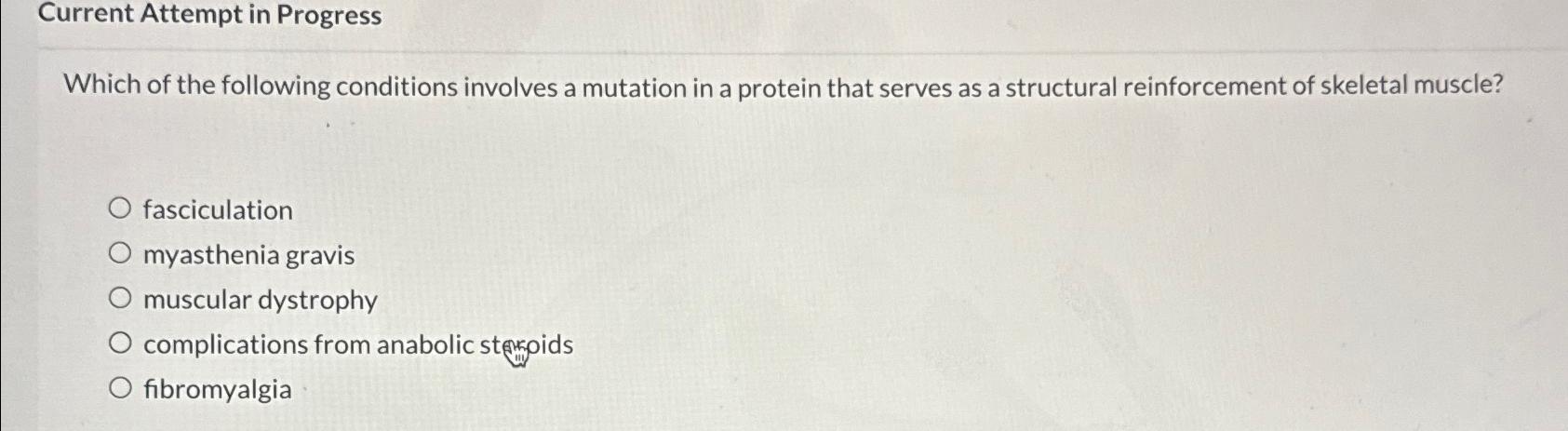 Solved Current Attempt in ProgressWhich of the following | Chegg.com