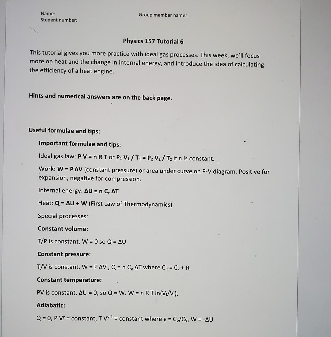 Solved Physics 157 Tutorial 6 This tutorial gives you more | Chegg.com