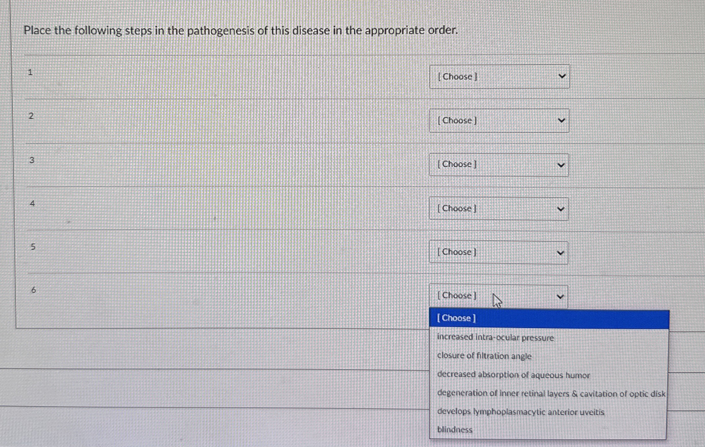 Solved Place the following steps in the pathogenesis of this | Chegg.com