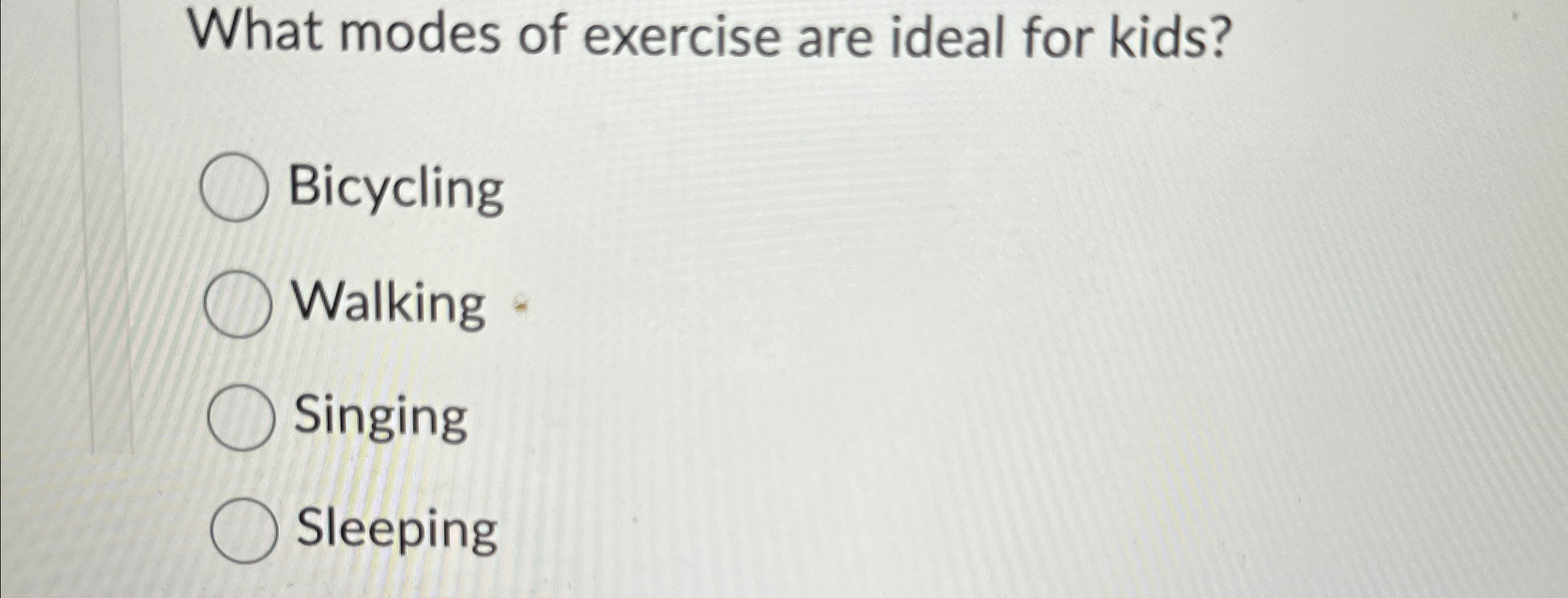 Solved What modes of exercise are ideal for | Chegg.com