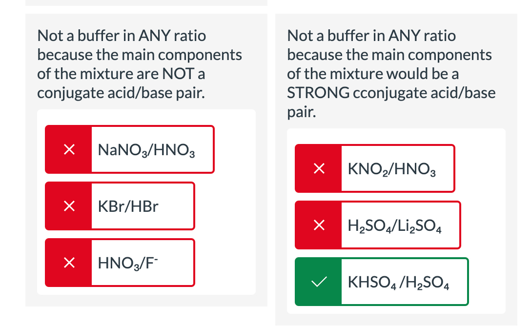 Solved Not a buffer in ANY ratiobecause the main | Chegg.com