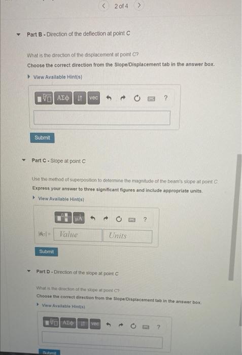 Solved Learning Goal: To determine the deflection and slope | Chegg.com
