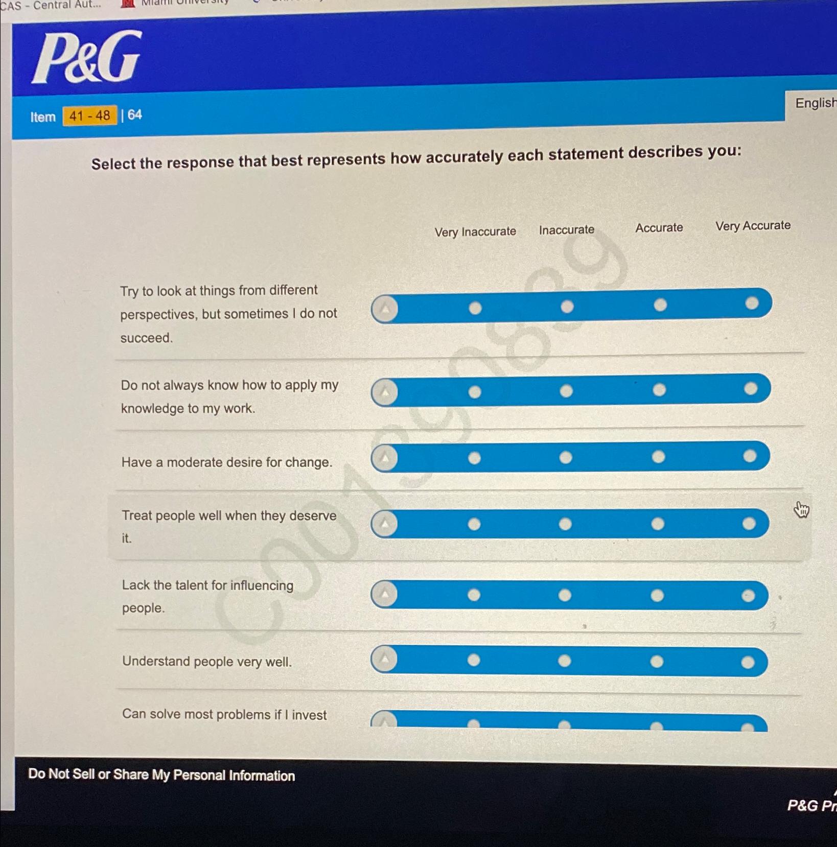 Solved Item 41-48,64Select the response that best represents | Chegg.com