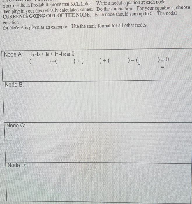 Solved Pre-lab: DC Nodal Analysis (To be completed BEFORE | Chegg.com