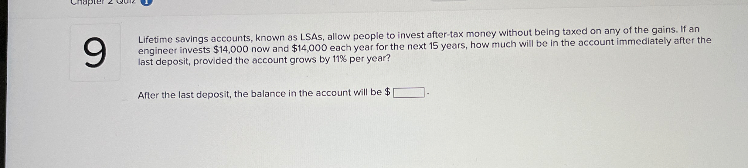 Solved Lifetime savings accounts, known as LSAs, allow | Chegg.com