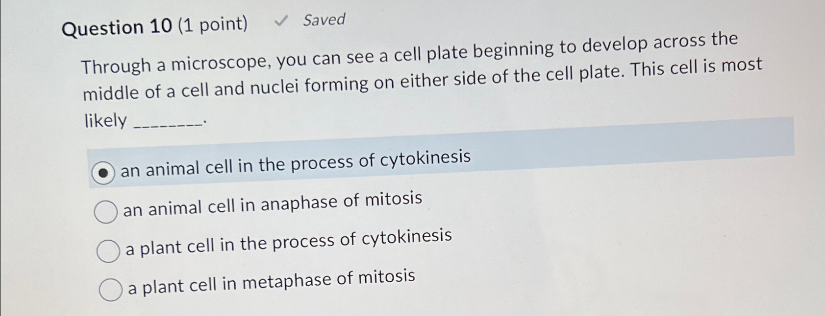 Solved Question 10 (1 ﻿point) ﻿SavedThrough a microscope, | Chegg.com