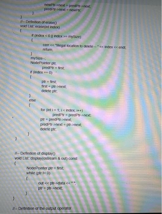 Solved ostream \& operator ≪
