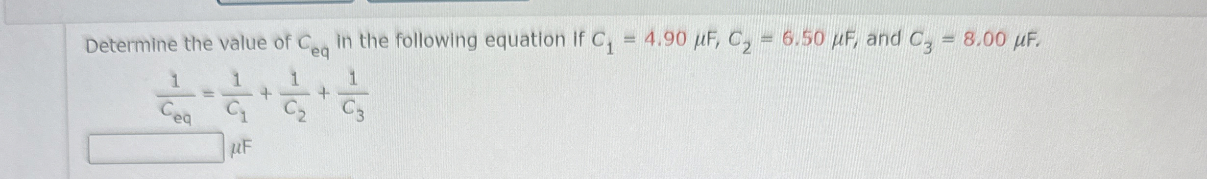 Solved How to solve Determine the value of Ceq ﻿in the | Chegg.com
