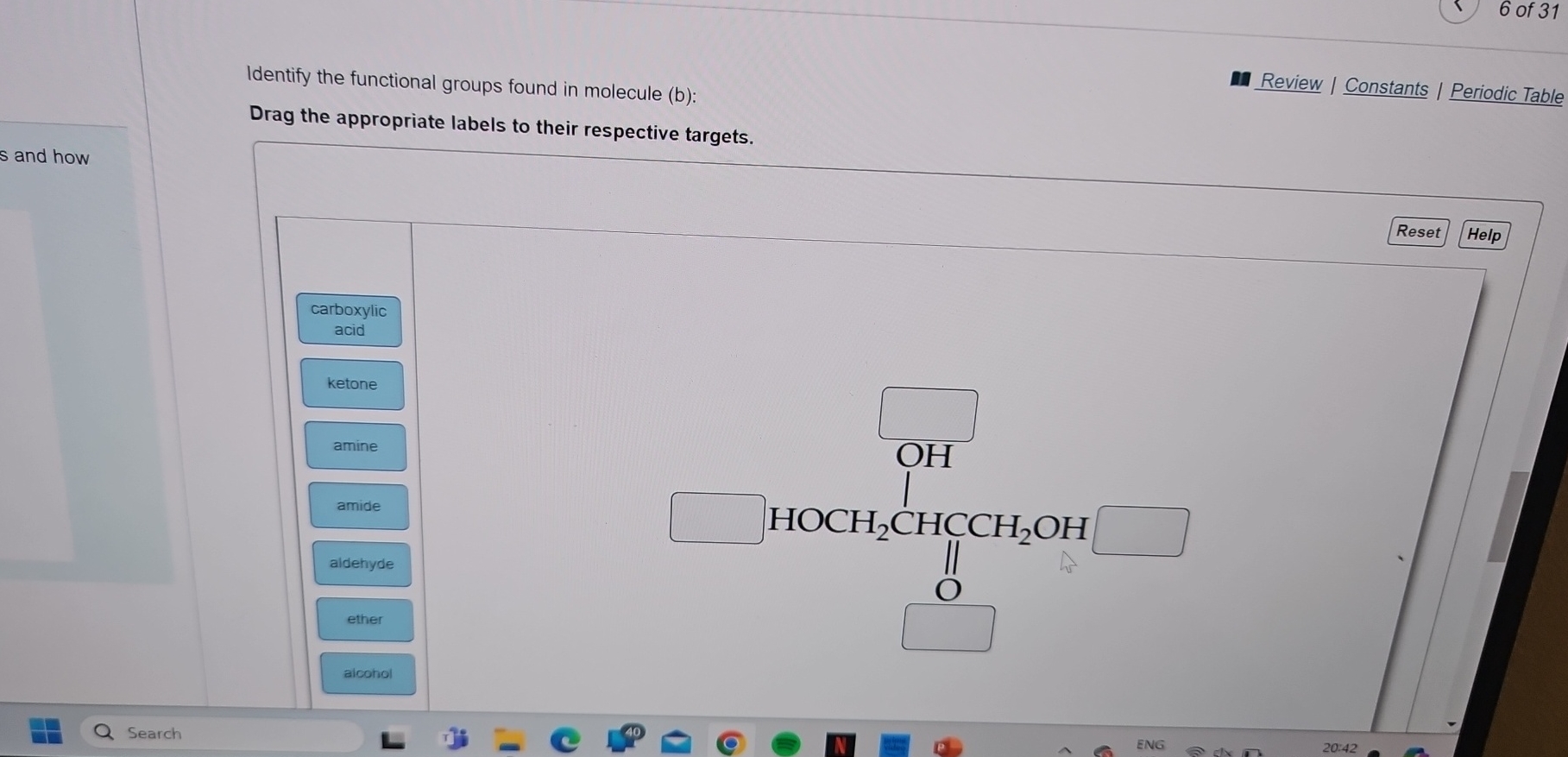 Solved Identify the functional groups found in molecule | Chegg.com