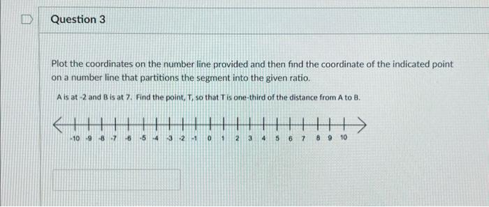 Solved Plot the coordinates on the number line provided and | Chegg.com