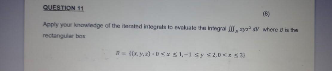 Solved Apply your knowledge of the iterated integrals to | Chegg.com