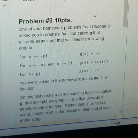 Solved Problem #6 10pts. One of your homework problems from | Chegg.com
