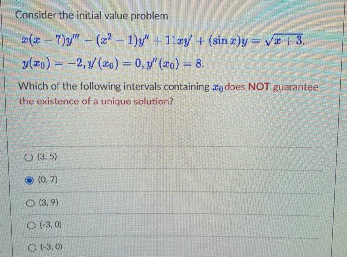 Solved Consider the initial value problem | Chegg.com