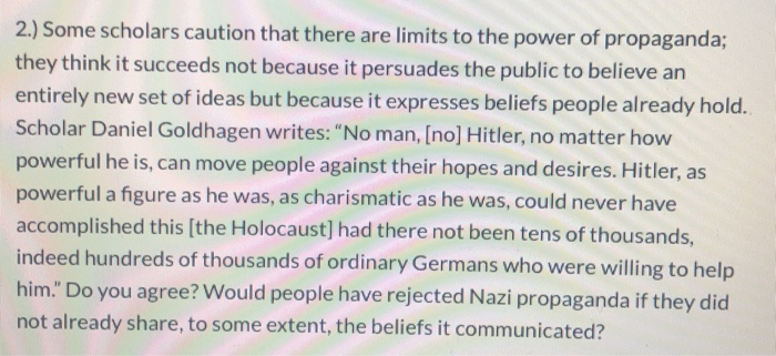 2.) Some scholars caution that there are limits to | Chegg.com