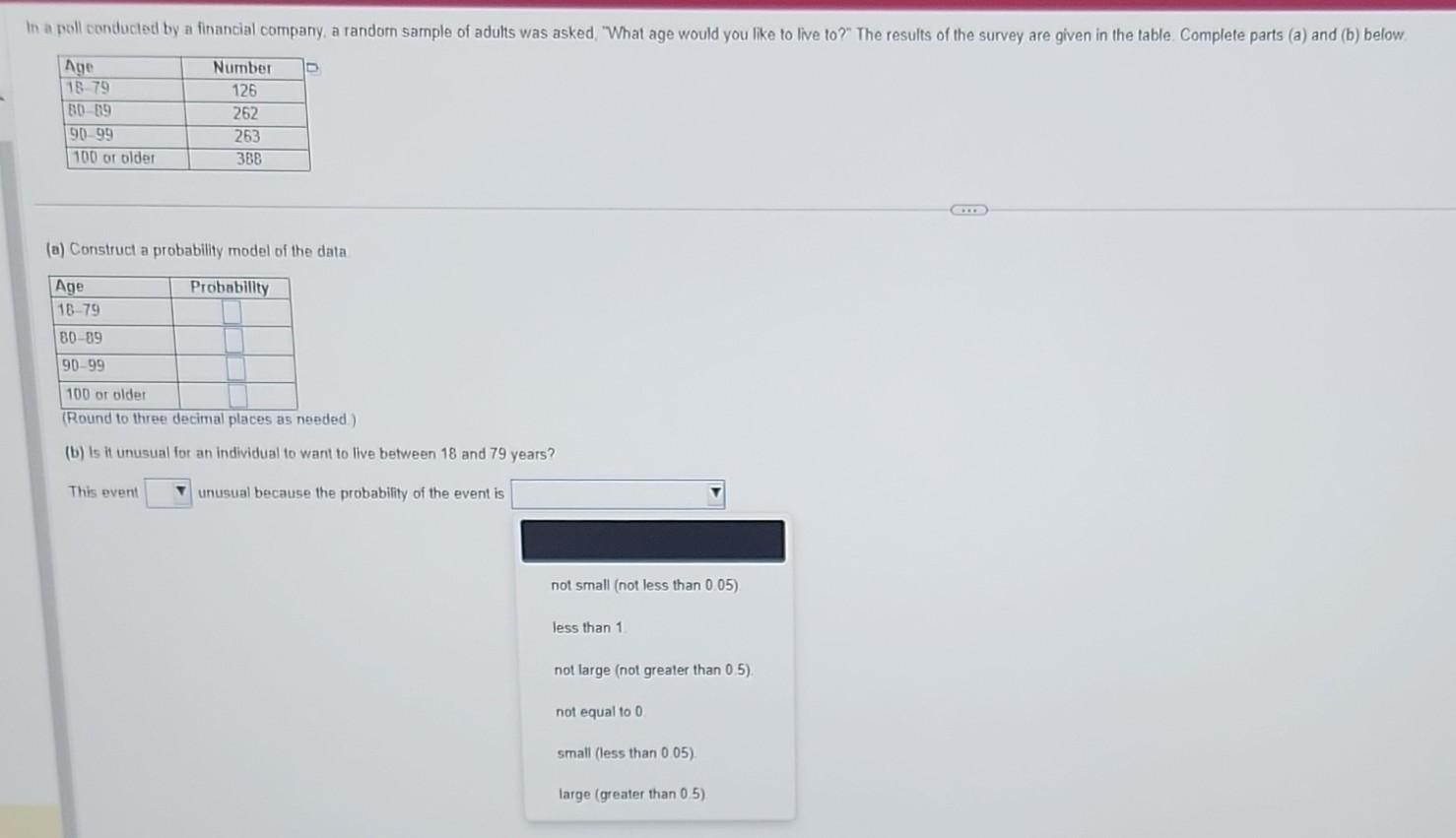 Solved (a) Construct a probability model of the data (rsouno | Chegg.com