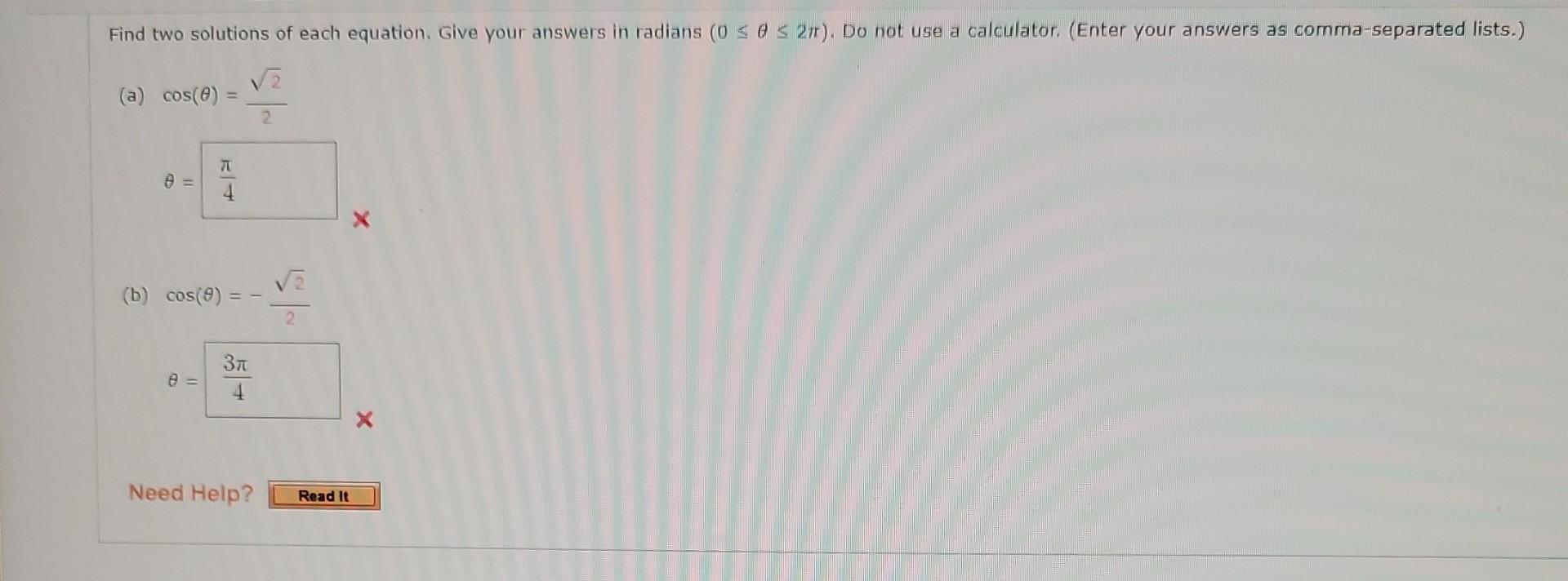 Solved Find two solutions of each equation. Give your | Chegg.com