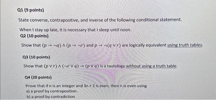 Solved State converse, contrapositive, and inverse of the | Chegg.com