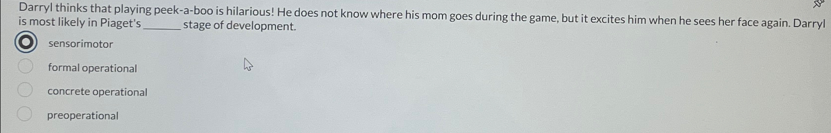 Solved Darryl thinks that playing peek-a-boo is hilarious! | Chegg.com