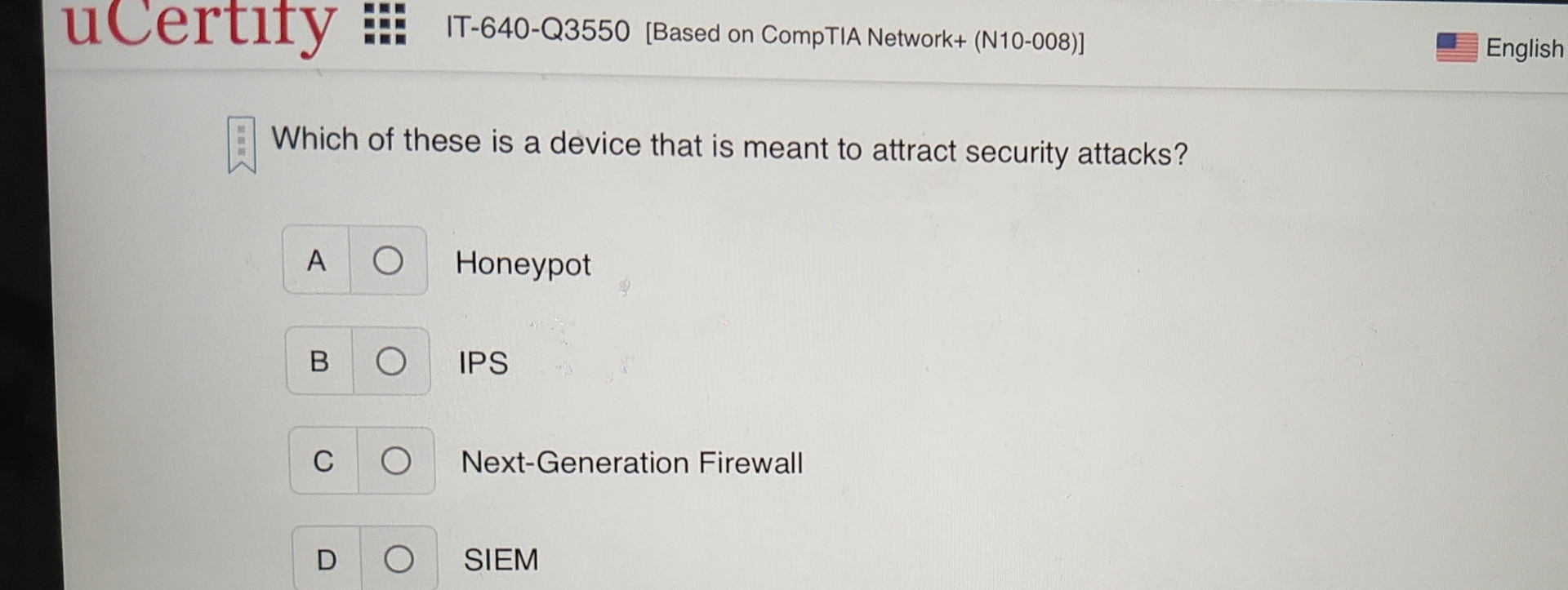 Solved uCertify # IT-640-Q3550 [Based on CompTA Networkt | Chegg.com