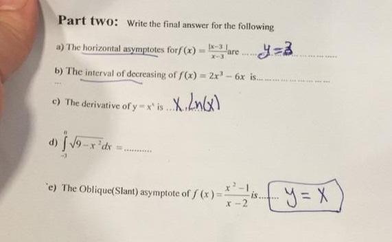 Solved Part two: Write the final answer for the following a) | Chegg.com