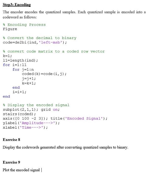 Solved I need exercise 8 and 9 the code in the pic ::: % | Chegg.com