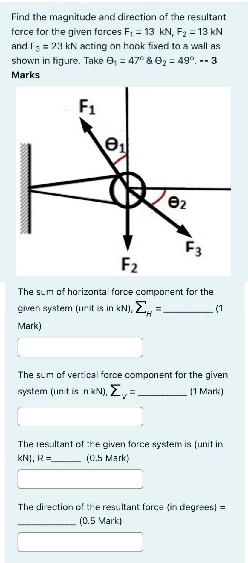 Solved Find the magnitude and direction of the resultant | Chegg.com