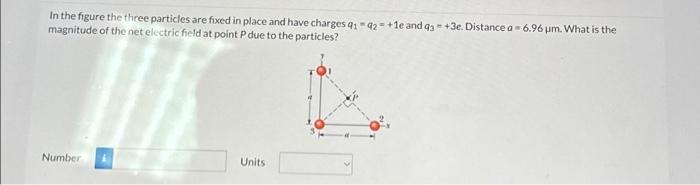 Solved In the figure the three particles are fixed in place | Chegg.com