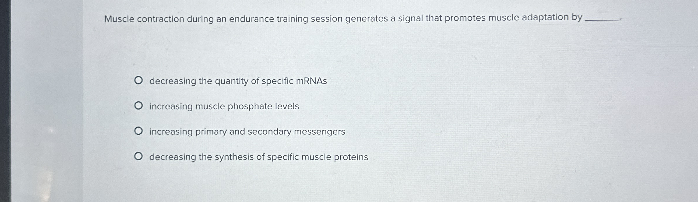 Solved Muscle contraction during an endurance training | Chegg.com