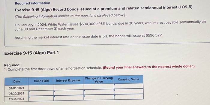 Solved Required information Exercise 9-15 (Algo) Record | Chegg.com