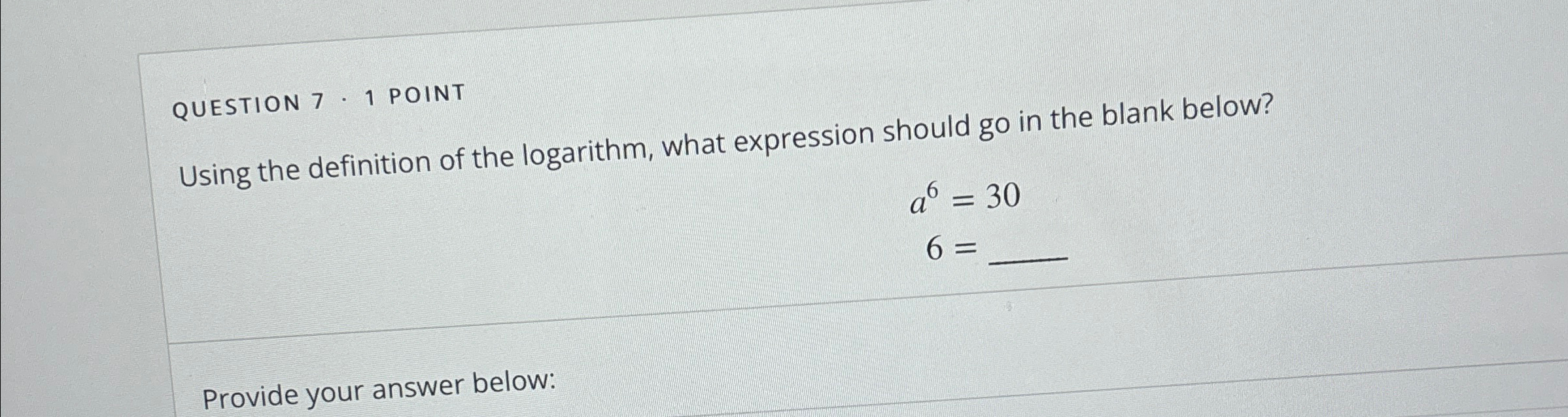Solved QUESTION 7 - 1 ﻿POINTUsing the definition of the | Chegg.com