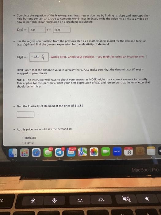 Solved - Enter your ten data points in the chart below: - | Chegg.com