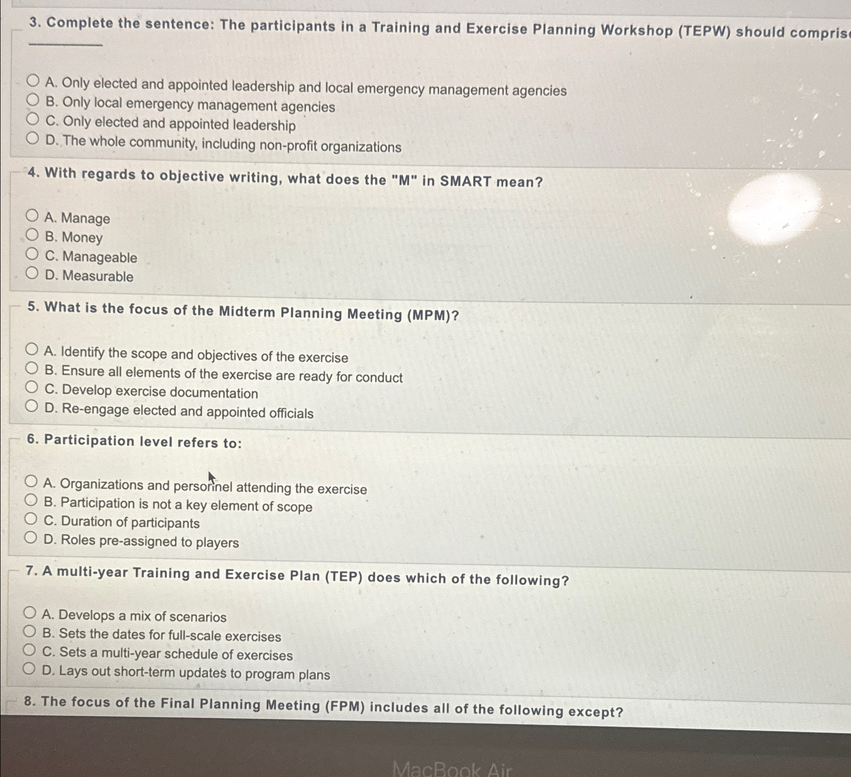 Solved Complete the sentence: The participants in a Training | Chegg.com