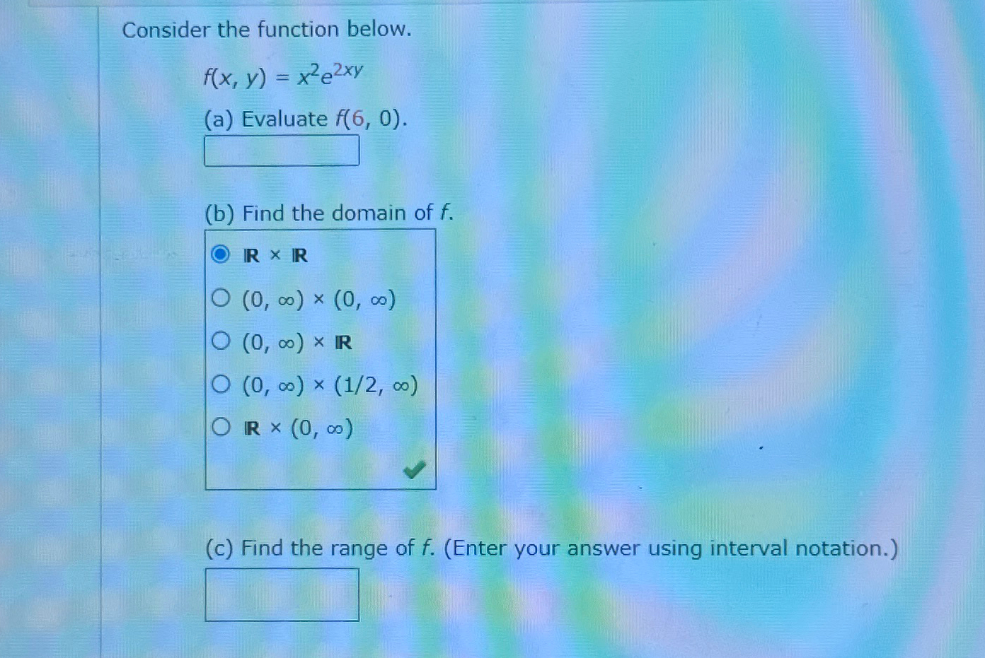 Solved Consider The Function Below F X Y X2e2xy A