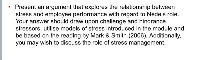 Solved Present an argument that explores the relationship | Chegg.com