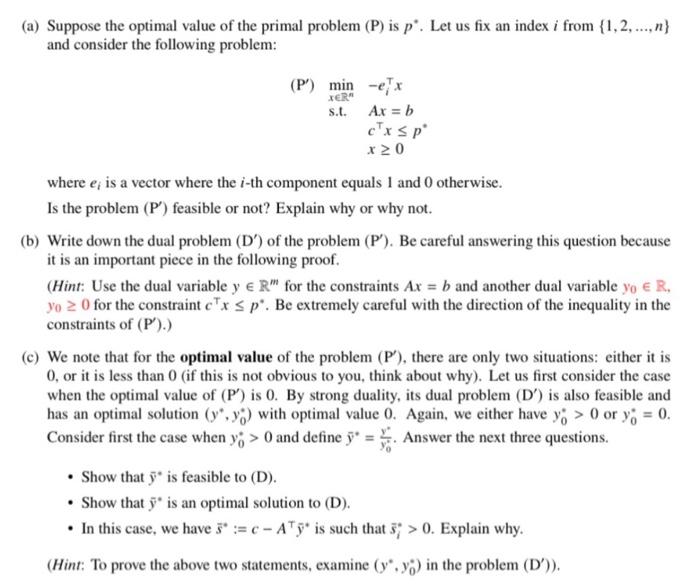 Solved Problem 1 (Strict Complementarity in Linear | Chegg.com