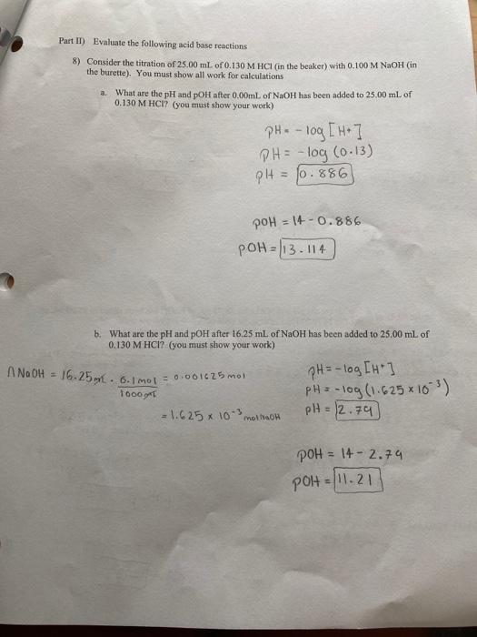 Solved Drawing Titration curves. Follow the instructions for | Chegg.com