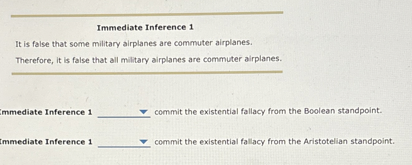 Solved Immediate Inference 1It is false that some military | Chegg.com