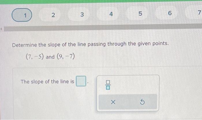 Solved Determine the slope of the line passing through the | Chegg.com