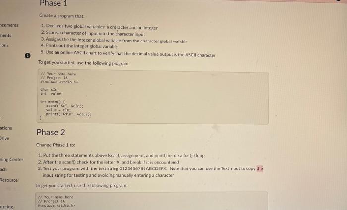Solved Create A Program That 1 Declares Two Global 