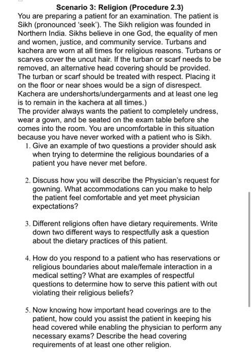 Scenario 2: Race (Procedure 2.2) You are rooming | Chegg.com