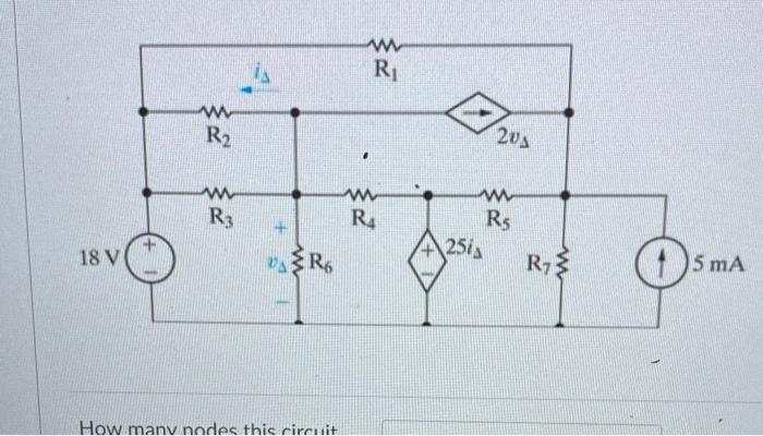 Solved How many nodes this circuit has? How many elements | Chegg.com
