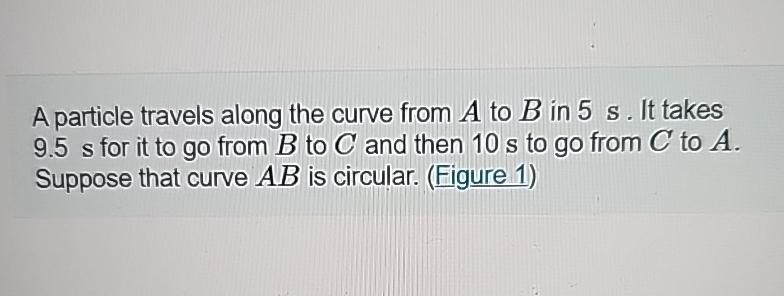 Solved A particle travels along the curve from A ﻿to B ﻿in | Chegg.com