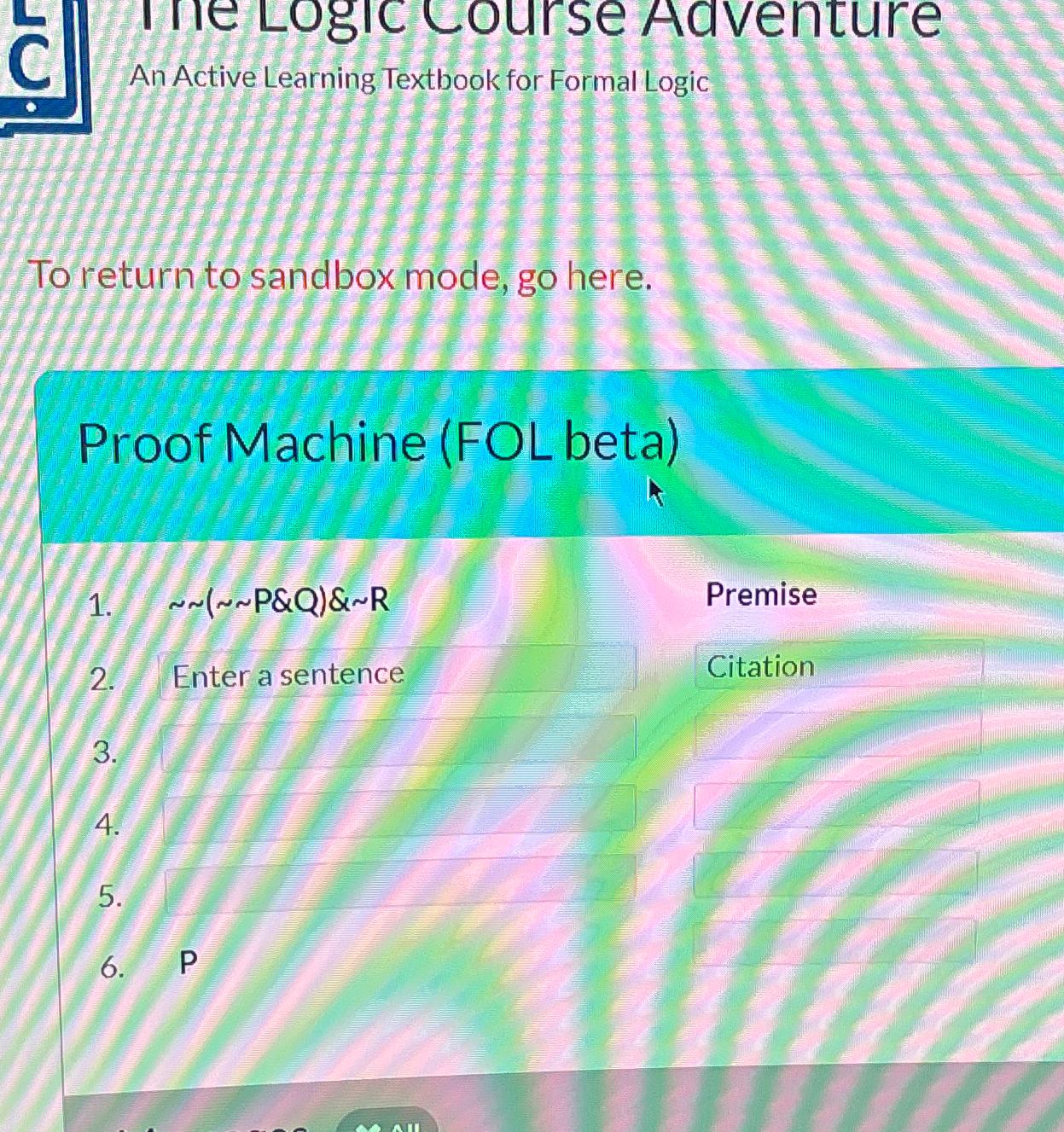 Solved An Active Learning Textbook for Formal LogicTo return | Chegg.com