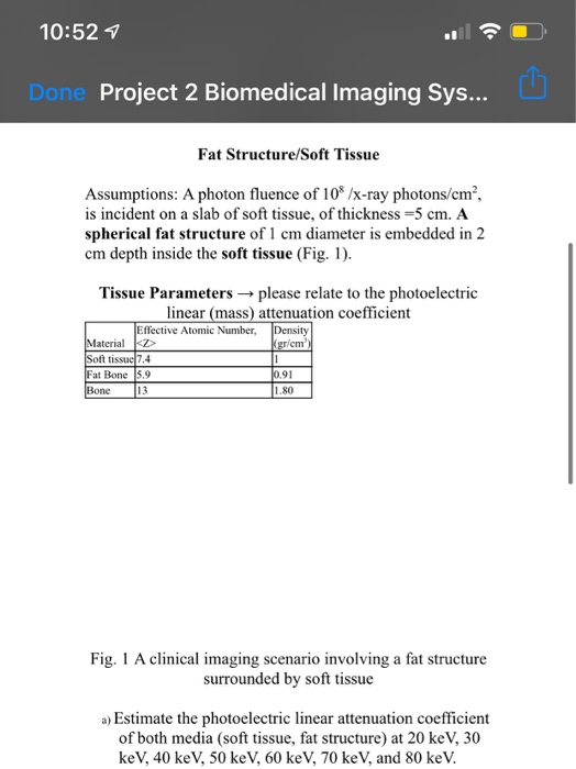 10:527 Done Project 2 Biomedical Imaging Sys... Fat | Chegg.com