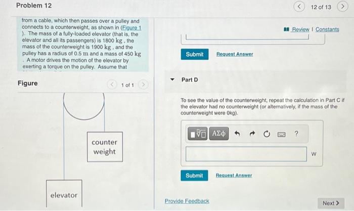 Solved elevator and all its passengers) is igonat is, the | Chegg.com